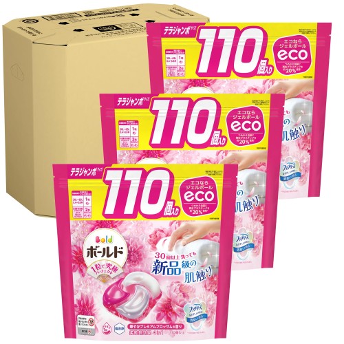 新しい洗濯洗剤のボールドジェルボールは30回洗っても新品級の肌ざわり ボールドジェルボールは4つの柔軟剤成分が1粒に配合 華やかプレミアムブロッサムの香り ファブリーズレノアと共同開発　消臭して香る 強洗浄ですすぎ1回でOK