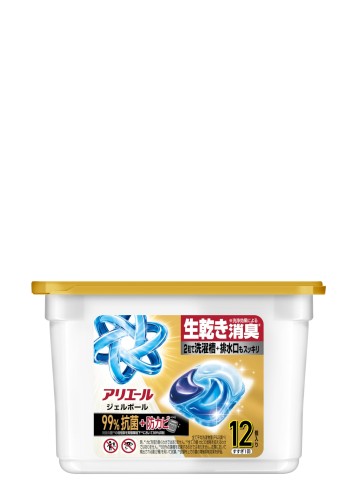 洗濯洗剤（ジェルボール） 2粒で衣類に加えて、洗濯槽・フィルター・排水口までまるごと消臭* *外部臭気判定士試験と消費者調査(N=27)に基づく。 ジェルボール1粒で、液体洗剤まる1本分の洗浄力*当社液体洗剤比。汚れの種類・程度により異なり...