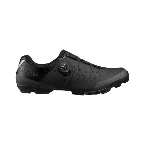 重量：335g（SIZE42）、ソール：グラスファイバー＆強化ナイロン、ソール剛性：5、アッパー：シンセティックレザー＋メッシュ ラスト：SHIMANO DYNALAST WIDE クリートタイプ：SPD