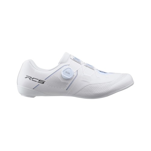 重量：235g（SIZE42）、ソール：カーボンファイバー＆強化ナイロン、ソール剛性：8、アッパー：シンセティックレザー＋メッシュ ラスト：SHIMANO DYNALAST クリートタイプ：SPD-SL