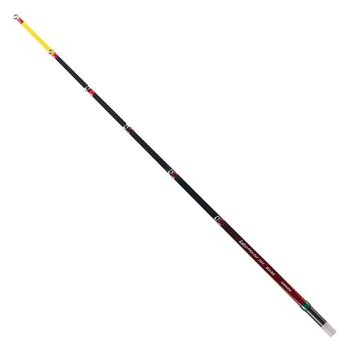 全長(cm):27 継数(本):1 先厚み/先幅/元径(mm):0.15/2.5/5.0 錘負荷(g):3~10 適合道糸(PE号):0.2~0.8 ガラス他含有率(%):100 中硬/胴調子 ソリッド製偏平波型穂先/ステンレス製高足傾斜ガ...