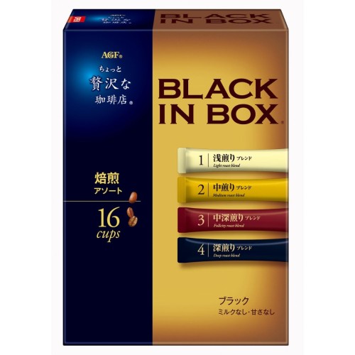 メーカー名：AGF ブランド名:ちょっと贅沢な珈琲店 商品タイプ:インスタント(スティック) 原産国:日本 原材料:中煎りブレンド：コーヒー豆(生豆生産国名：ブラジル、コロンビア、他) 浅煎りブレンド：インスタントコーヒー(コーヒー豆(ブラ...