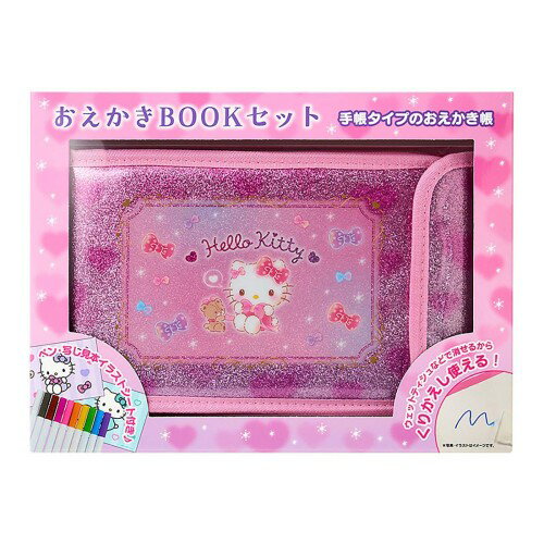本体サイズ：おえかきBOOK:約幅24×奥行3×高さ15cm。主な材料・原料：PP、PVC 付属のカラーペンは水やウェットティッシュなどで消せるのでくりかえし遊べる。写し見本シートを透明シートに挟んでなぞり絵が描ける。面ファスナー式開閉。 ...