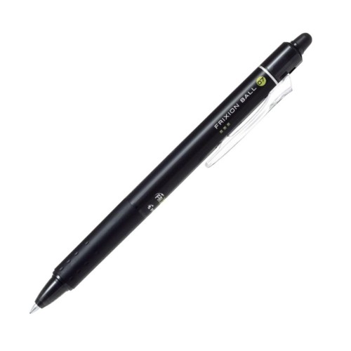 仕様「書く・消す」をスピーディーに、こすると消えるボールペンのノック式フリクションボール／クリップスライドノック式 軸さや樹脂＋ラバー インキ色ブラック 替芯LFBKRF30F-3B サイズ最大径φ11.1×全長146mm／本 入数10本