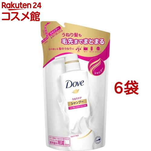 お店TOP＞ダヴ うねりケア シャンプー 詰替 (350g*6袋セット)商品区分：化粧品【ダヴ うねりケア シャンプー 詰替の商品詳細】●ダヴの2Wayケアは髪の内側にも外側にもうるおいを与え、なめらかに整えます。●自然由来のココナッツオイ...