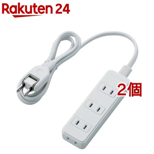 お店TOP＞家電＞情報家電＞電源タップ＞タップ(雷サージ付)＞エレコム 延長コード 電源タップ 1m 4個口 雷ガード スイングプラグ T-KS02-2410WH (2個セット)【エレコム 延長コード 電源タップ 1m 4個口 雷ガード ス...