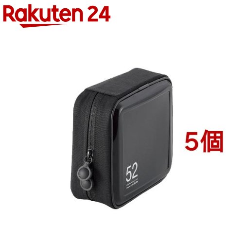 お店TOP＞家電＞オーディオ機器＞DVDソフト・アクセサリー＞CD・DVDケース＞エレコム CD／DVDファスナーケース CCD-H52BK (5個セット)【エレコム CD／DVDファスナーケース CCD-H52BKの商品詳細】●52枚のC...