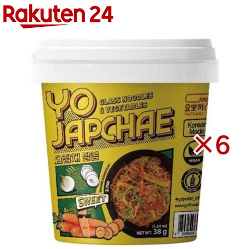 お店TOP＞フード＞世界のフード＞アジアのフード＞韓国のフード＞YOチャプチェ スイート味 (38g×6セット)【YOチャプチェ スイート味の商品詳細】●塩味が少なく食べやすい味のインスタントカップチャプチェです。【品名・名称】即席チャプチ...