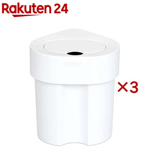 お店TOP＞日用品＞家庭用品＞トイレ用品＞サニタリーボックス＞ビッグ トイレ コーナーポット 抗菌加工 サニタリーボックス 大容量 ホワイト (3セット)【ビッグ トイレ コーナーポット 抗菌加工 サニタリーボックス 大容量 ホワイトの商品...