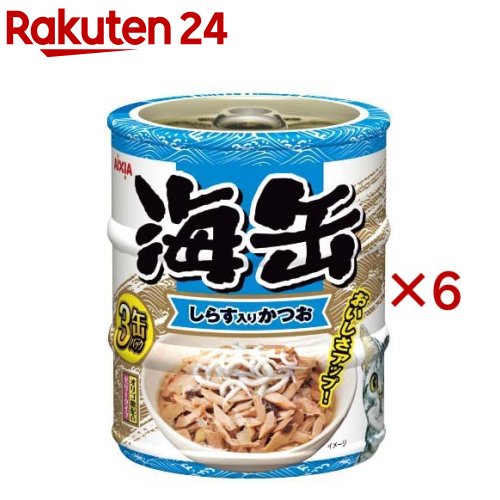 お店TOP＞ペット用品＞猫用食品(フード・おやつ)＞キャットフード(猫缶・パウチ・一般食)＞猫缶(3缶パック)＞海缶ミニ しらす入りかつお (3缶入×6セット(1缶60g))【海缶ミニ しらす入りかつおの商品詳細】●かつおのフレークをベース...