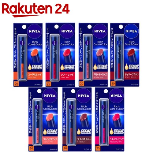 お店TOP＞化粧品＞リップケア・眉まつげケア＞リップケア＞リップクリーム＞ニベア リッチケア＆カラーリップ (1本)商品区分：化粧品【ニベア リッチケア＆カラーリップの商品詳細】●リッチなうるおいに、艶やかな発色。●ケアしながら、色づき・艶...