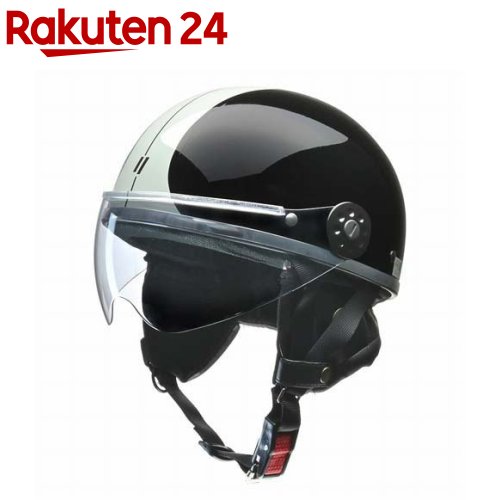 お店TOP＞DIY・ガーデン＞作業用品・安全用品＞安全用品＞ヘルメット＞バイク用 シールド付ハーフヘルメット ブラックシルバー 125cc以下 (1個)【バイク用 シールド付ハーフヘルメット ブラックシルバー 125cc以下の商品詳細】●風...