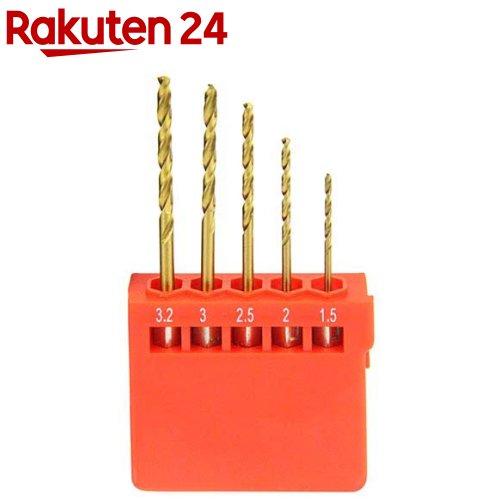 お店TOP＞DIY・ガーデン＞電動工具＞電動工具アクセサリー＞電動工具先端パーツ・アクセサリ＞E-Value 鉄工用ドリルセット チタンコーティング 六角軸 小径サイズ ETDT-5HEXmini (5本組)【E-Value 鉄工用ドリルセ...