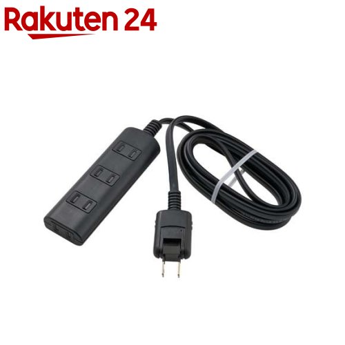 お店TOP＞家電＞情報家電＞電源タップ＞タップ(雷サージ付)＞耐雷タップラン 4個口 2m 黒 (1個)【耐雷タップラン 4個口 2m 黒の商品詳細】●スッキリ配線できる180度回転スイングプラグ。耐トラッキングカバー付。●雷から接続機器を...