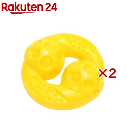 お店TOP＞ペット用品＞犬用品(グッズ)＞犬用おもちゃ・玩具(犬・遊)＞笛(フエ)付き・おもちゃ・玩具(犬用)＞ループスクイーキー リング イエロー (2セット)【ループスクイーキー リング イエローの商品詳細】●ワンちゃんの興味を惹く音が...