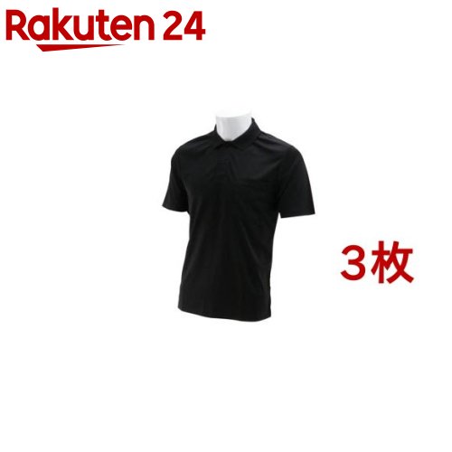 お店TOP＞スポーツ＞スポーツウェア＞トップス＞スポーツウェア 半袖(男性用)＞SK11 半袖ポロシャツ ブラック 3Lサイズ 3L-BLK-1P (3枚セット)【SK11 半袖ポロシャツ ブラック 3Lサイズ 3L-BLK-1Pの商品詳細...