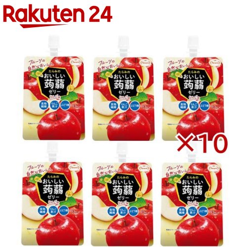 お店TOP＞フード＞お菓子＞涼菓子・ゼリー＞フルーツゼリー(果物ゼリー)＞たらみ おいしい蒟蒻ゼリー りんご味 (6個入×10セット(1個150g))【たらみ おいしい蒟蒻ゼリー りんご味の商品詳細】●これからは、もっとやさしく。フルーツの...