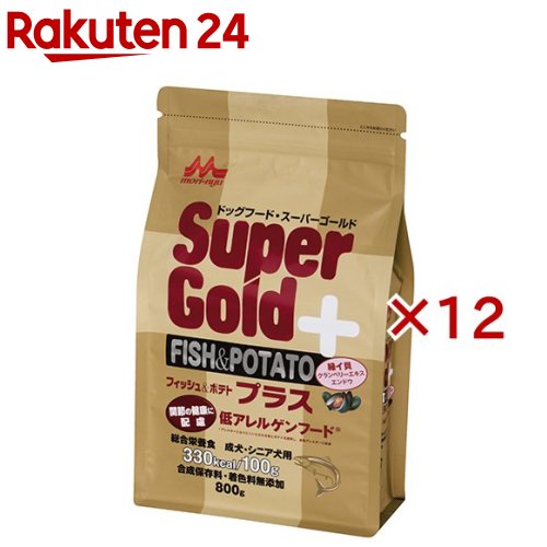 お店TOP＞ペット用品＞犬用食品(フード・おやつ)＞プレミアム・ドッグフード＞プレミアム・ドッグフード(低アレルギー食)＞スーパーゴールド フィッシュ＆ポテト プラス 関節の健康に配慮 (800g×12セット)【スーパーゴールド フィッシュ...