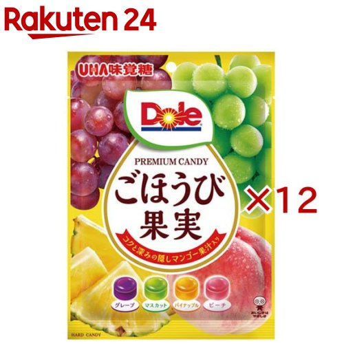 お店TOP＞フード＞お菓子＞飴・キャンディー＞キャンディー＞DOLE ごほうび果実キャンディ4種アソート (84g×12セット)【DOLE ごほうび果実キャンディ4種アソートの商品詳細】●UHA味覚糖×Doleコラボ●グレープ、マスカット、...
