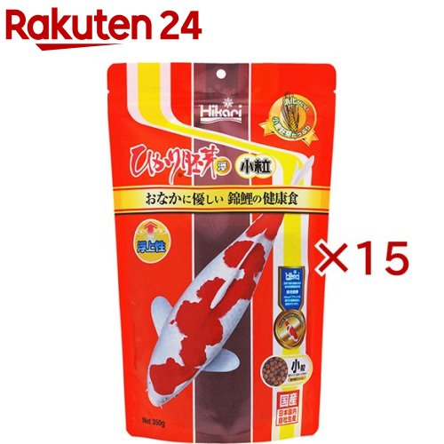 お店TOP＞ペット用品＞観賞魚・アクアリウム用品＞観賞魚・魚フード＞錦鯉用フード＞ひかり 胚芽浮 小粒 (350g×15セット)【ひかり 胚芽浮 小粒の商品詳細】●胚芽ベースの多目的錦鯉フード●栄養価が高く消化吸収しやすい小麦胚芽を高比率で...