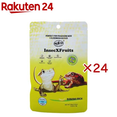 お店TOP＞ペット用品＞爬虫類・両生類用品＞爬虫類・両生類フード＞爬虫類・両生類フード全部＞プロバグズバナナピューレ (12個入×24セット(1個5g))【プロバグズバナナピューレの商品詳細】●バナナと生のミルワームを高配合した、風味豊かな...