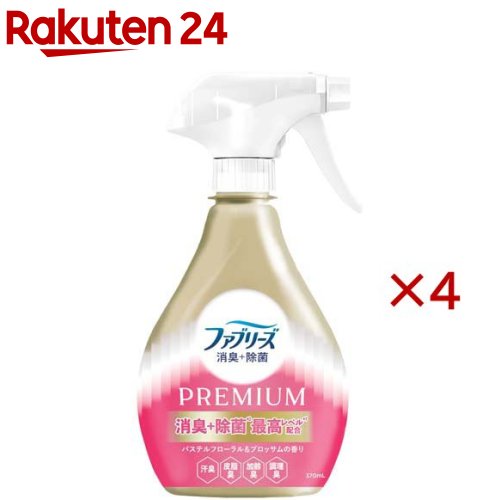 お店TOP＞日用品＞家庭用品＞消臭・芳香剤＞消臭スプレー＞ファブリーズ 消臭スプレー 消臭+除菌 PREMIUM パステルフローラル＆ブロッサム 本体 (370ml×4セット)【ファブリーズ 消臭スプレー 消臭+除菌 PREMIUM パステ...