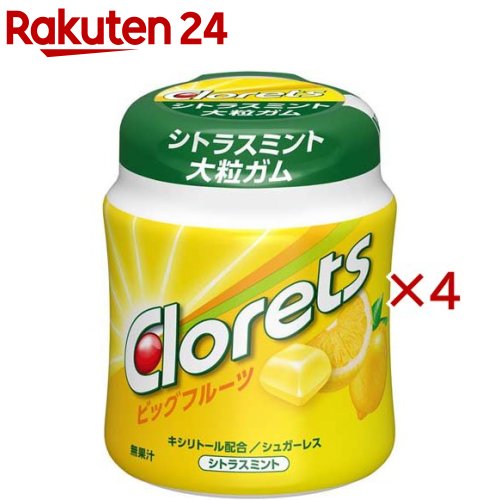 お店TOP＞フード＞お菓子＞ガム・グミ＞ボトルガム(ボックスガム)＞クロレッツ ビッグフルーツ シトラスミント ボトル (112g×4セット)【クロレッツ ビッグフルーツ シトラスミント ボトルの商品詳細】●大粒ガムならではの強い噛み応えや...