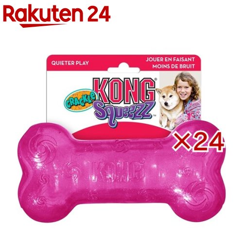 お店TOP＞ペット用品＞犬用品(グッズ)＞犬用おもちゃ・玩具(犬・遊)＞ボール(犬用)＞コング スクウィーズ ボーン ピンク (24セット)【コング スクウィーズ ボーン ピンクの商品詳細】エラストマー樹脂製で、噛むと音が出る犬用ボールです...