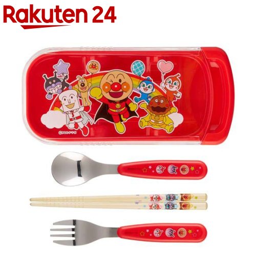 お店TOP＞ホーム＆キッチン＞弁当・水筒＞お弁当小物＞子供用お弁当グッズ＞アンパンマン スライド3点セット レッド スプーン はし フォーク (1セット)【アンパンマン スライド3点セット レッド スプーン はし フォークの商品詳細】●お子...