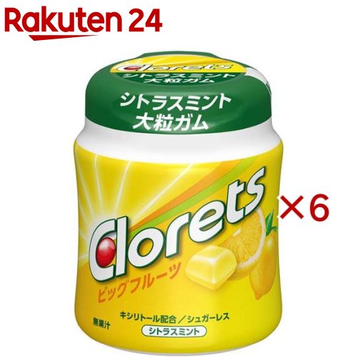 お店TOP＞フード＞お菓子＞ガム・グミ＞ボトルガム(ボックスガム)＞クロレッツ ビッグフルーツ シトラスミント ボトル (112g×6セット)【クロレッツ ビッグフルーツ シトラスミント ボトルの商品詳細】●大粒ガムならではの強い噛み応えや...
