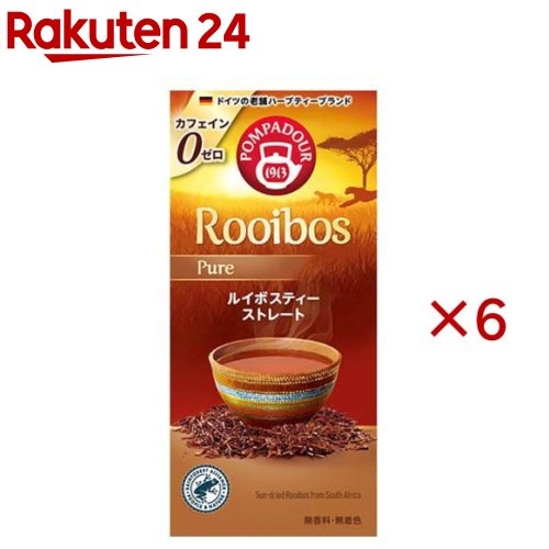 お店TOP＞健康食品＞健康茶＞健康茶 ラ行ワ行＞ルイボスティー(ルイボス茶)＞ポンパドール ルイボスティー ストレート (10袋入×6セット(1袋1.75g))【ポンパドール ルイボスティー ストレートの商品詳細】●ノンカフェインですっきり...