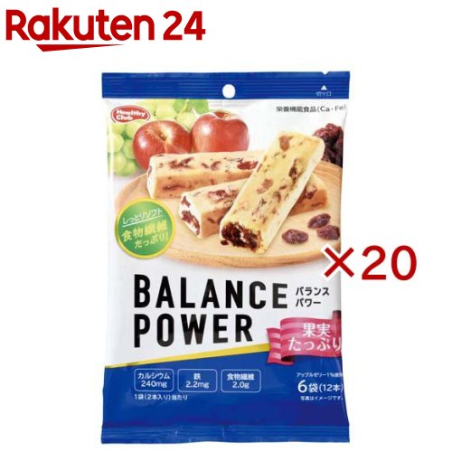 お店TOP＞健康食品＞栄養機能食品＞栄養機能食品全部＞バランスパワー 果実たっぷり (6袋入×20セット(1袋2本))商品区分：栄養機能食品(栄養成分：カルシウム、鉄)【バランスパワー 果実たっぷりの商品詳細】●レーズンをたっぷり使用。●果...