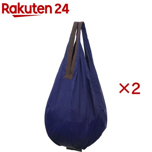 お店TOP＞日用品＞エコライフ＞ショッピングバッグ(エコバッグ)＞エコバッグ＞マーナ シュパット コンパクトバッグ ドロップ ネイビー (2セット)【マーナ シュパット コンパクトバッグ ドロップ ネイビーの商品詳細】●タテ型タイプの一気に...
