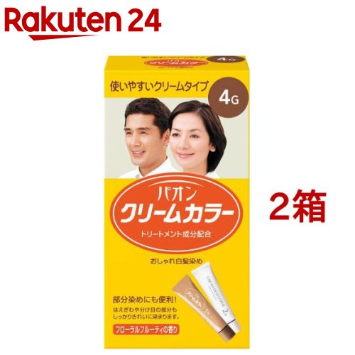 お店TOP＞化粧品＞ヘアケア＞白髪染め＞白髪染め 女性用＞パオンクリームカラー 4G (2箱セット)商品区分：医薬部外品【パオンクリームカラー 4Gの商品詳細】●クリーム状なので部分染めに便利です自然な栗色【販売名】パオン クリームカラーb...