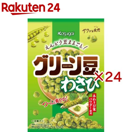 お店TOP＞フード＞お菓子＞豆菓子・梅菓子＞豆菓子＞グリーン豆わさび (73g×24セット)【グリーン豆わさびの商品詳細】●えんどう豆をまるごと使用し、香りのよいサクッとした軽い食感に仕上げました。●こだわりの本わさび葉パウダーとロレーヌ産...