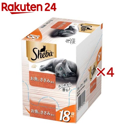 お店TOP＞ペット用品＞猫用食品(フード・おやつ)＞キャットフード(猫缶・パウチ・一般食)＞キャットフード(ウエット・猫缶)＞シーバ リッチ 18歳以上 お魚にささみ添え キャットフード ウェットフード シニア (12袋入×4セット(1袋3...