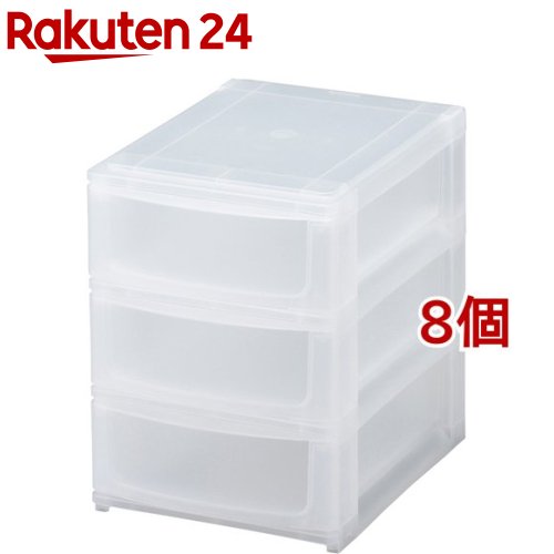 お店TOP＞ホーム＆キッチン＞収納＞カラーボックス・ボックス型収納＞収納ボックス＞squ+ ナチュラ ポスデコ A5浅3段 (8個セット)【squ+ ナチュラ ポスデコ A5浅3段の商品詳細】●中身がふんわり透けてカラフルな中身をスッキリ見...