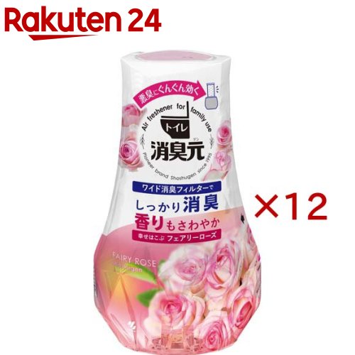 お店TOP＞日用品＞家庭用品＞消臭・芳香剤＞消臭剤 トイレ用＞トイレの消臭元 消臭芳香剤 置き型 幸せはこぶフェアリーローズ (400ml×12セット)【トイレの消臭元 消臭芳香剤 置き型 幸せはこぶフェアリーローズの商品詳細】●デコボコ加...