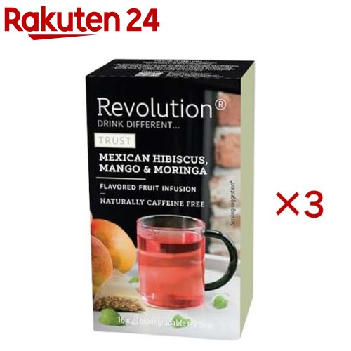 お店TOP＞水・飲料＞紅茶・ハーブティー＞紅茶＞紅茶全部＞Revolution フルーツティー ハイビスカス、マンゴー＆モリンガ ノンカフェイン (16袋入×3セット(1袋3g))【Revolution フルーツティー ハイビスカス、マンゴ...