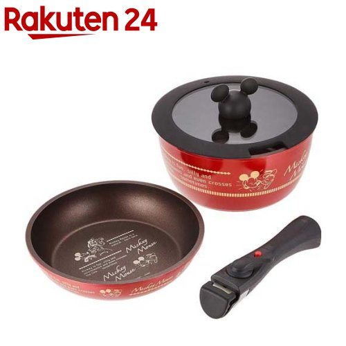 お店TOP＞ホーム＆キッチン＞鍋・フライパン＞鍋＞鍋・フライパンセット＞取っ手が外れる 鍋＆フライパンセット ミッキー IH ガス対応 (1セット)【取っ手が外れる 鍋＆フライパンセット ミッキー IH ガス対応の商品詳細】●脱着式のハンド...