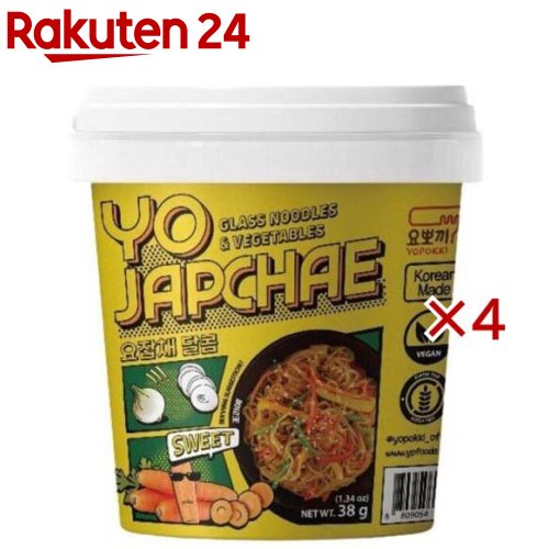 お店TOP＞フード＞世界のフード＞アジアのフード＞韓国のフード＞YOチャプチェ スイート味 (38g×4セット)【YOチャプチェ スイート味の商品詳細】●塩味が少なく食べやすい味のインスタントカップチャプチェです。【品名・名称】即席チャプチ...