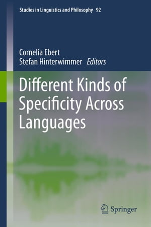＜p＞This anthology of papers analyzes a range of specificity markers found in natural languages. It reflects the fact tha...