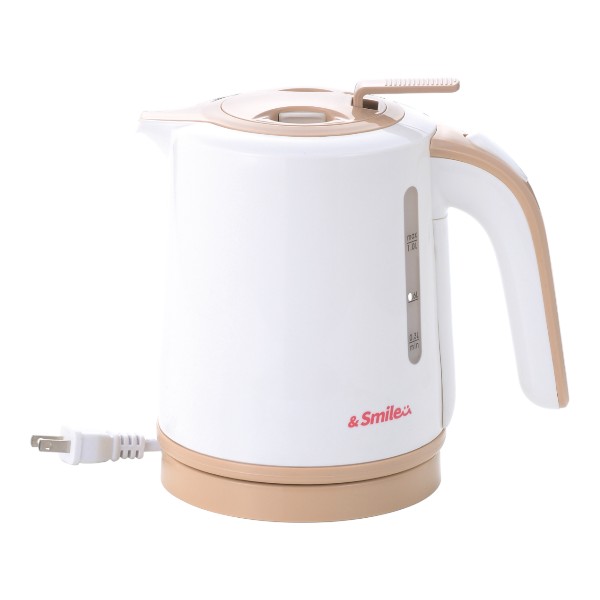 ギフト対応【送料無料】■商品名：&smiLe 倒れてもこぼれにくい電気ケトル1.0L AS-100■商品：商品220×145×205mm（1.0L）■材質：ポリプロピレン■商品重量：955g■生産国：中国■箱：箱160×200×190mmデ...