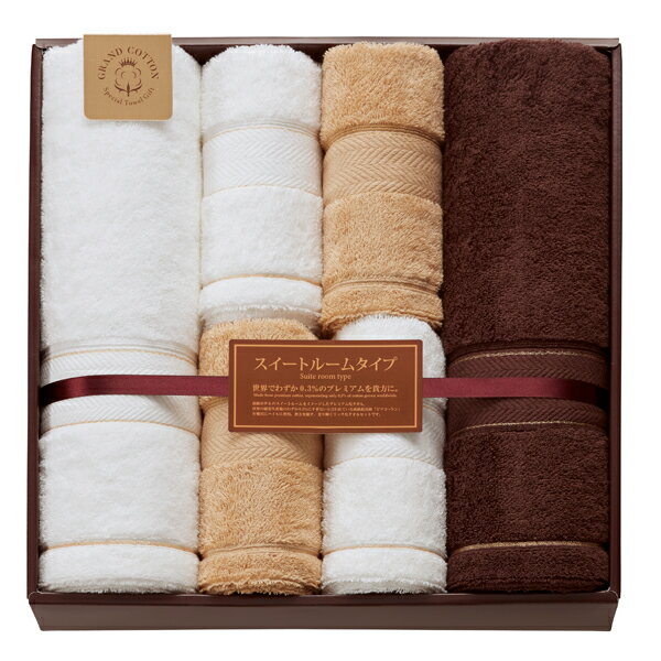 ギフト対応【送料無料】ホテルのスイートルームをイメージしたプレミアムなタオル。世界の綿花生産量のわずか0.3%にすぎないと言われている高級超長繊維綿「ピマコットン」を贅沢に使用しました。■商品名：グランコットン タオルセット■商品：バスタオ...