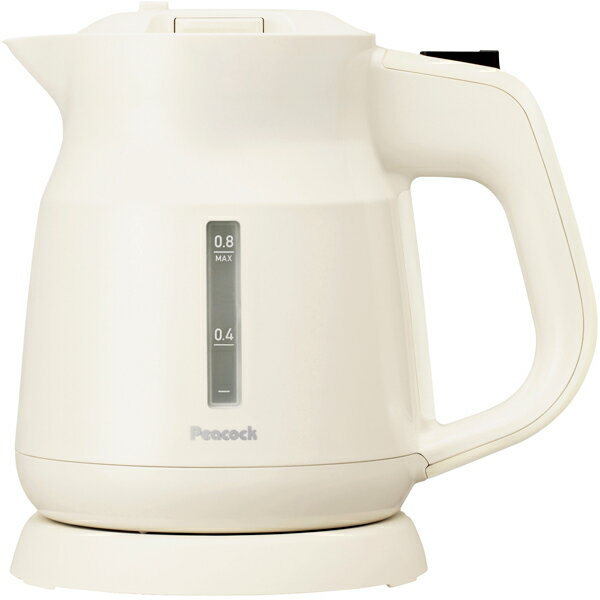 ギフト対応【送料無料】温かみのあるフォルムと使いやすいシンプル機能。持ち運びに便利な本体コードレス。もしも倒してしまっても湯もれを最小限におさえる安心設計。■商品名：ピーコック 電気ケトル ホワイト■商品：商品150×214×207mm■材...