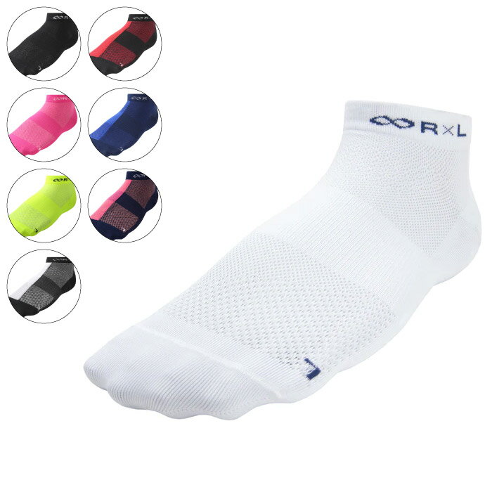 【Racing Grip Socks 機能紹介】 ・圧倒的なフィット感を生み出す、ラウンドつま先左右別立体製法【特許4732295号】 ・親指側は高く長く、小指側は低く短く立体的に包み込むことで足の形状に合うストレスフリー構造 ・糸番手を太...