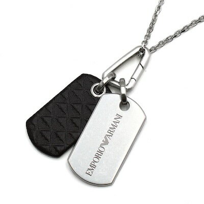 商品情報素材ステンレスカラーシルバーサイズ(約)チャーム：横2.0cm×縦3.9cmチェーン：50cm付属品ブランド純正ボックスEMPORIO ARMANI エンポリオアルマーニ EGS3133040 ネックレス ドッグタグ アクセサリー ...