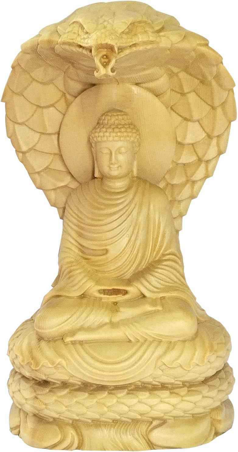 説明 釈迦如来像 木製 仏像 風水 置物古代インドのカピラバストゥの王子として生まれた実在の人物で、本名はゴータマ＝シッダールタ 仏教の開祖です。「みんなが幸せになれる道」を追い求め、29才で出家 いろいろな修行を重ね、35才で仏という最高...