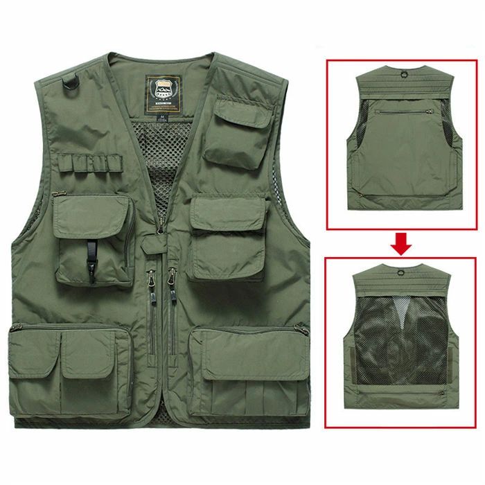 メンズ ベスト 作業ベスト メンズ 多機能ベスト お釣りベスト 速乾ベスト フィッシングベスト キャンプベスト 裏メッシュ 15ポケット 大きいサイズ 春 秋 冬 トップス 軽量 耐磨耗性 散歩 清涼 お出かけ 登山 徒歩 撮影ベスト カメ...