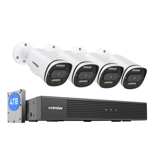 🍀【800万高画質&amp;24/7カラー画像昼&amp;夜】1この4KPOEフルカラーカメラは3840x2160ハイビジョン設計を採用しており、画像がより鮮明でより良いです。2.8mmワイドレンズが付いています。より多くの...